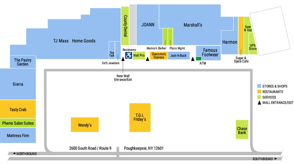 Store Shopping Map - Poughkeepsie Plaza